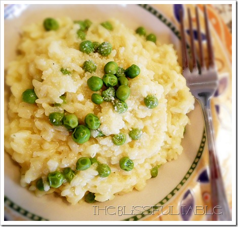 The Blissful Table: Risotto with Peas